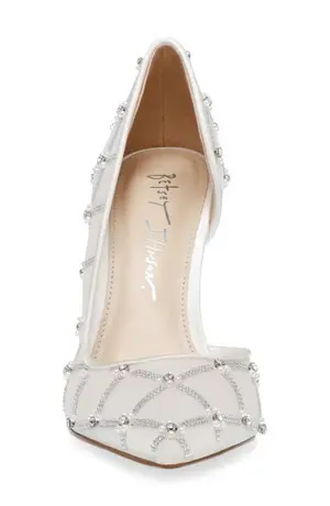 Betsey Johnson Cruze Half D'orsay Pointed Toe Pump - Ivory
