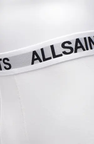 ALLSAINTS 3-pack Contour Pouch Stretch Organic Cotton Trunks - White