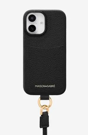 MAISON DE SABRE Sling Phone Case - Black Caviar