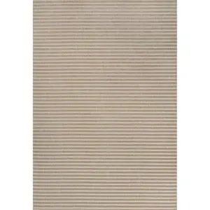 JONATHAN Y Aarhus High-low Minimalist Scandi Striped Indoor/outdoor Area Rug - Beige/cream