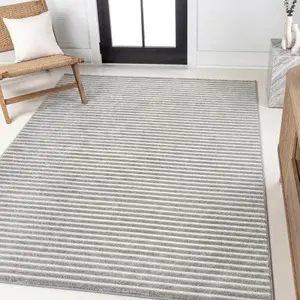 JONATHAN Y Aarhus High-low Minimalist Scandi Striped Indoor/outdoor Area Rug