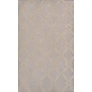 JONATHAN Y Duwun High-low Pile Ogee Trellis Tone-on-tone Indoor/outdoor Area Rug - Beige/gray