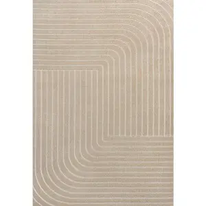 JONATHAN Y Odense High-low Minimalist Angle Geometric Indoor/outdoor Area Rug Beige/cream