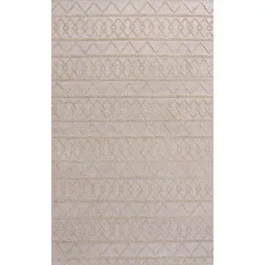 JONATHAN Y Aylan High-low Pile Knotted Trellis Geometric Indoor/outdoor Area Rug - Beige