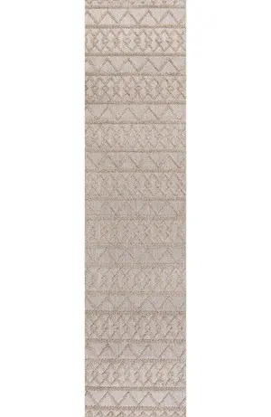 JONATHAN Y Aylan High-low Pile Knotted Trellis Geometric Indoor/outdoor Area Rug - Beige