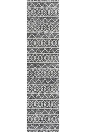 JONATHAN Y Aylan High-low Pile Knotted Trellis Geometric Indoor/outdoor Area Rug - Black/ivory