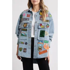NIKKI LUND Thora Patch Denim Jacket