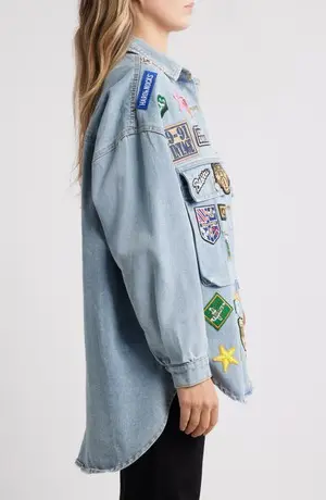 NIKKI LUND Thora Patch Denim Jacket