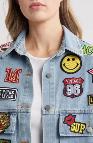 NIKKI LUND Thora Patch Denim Jacket