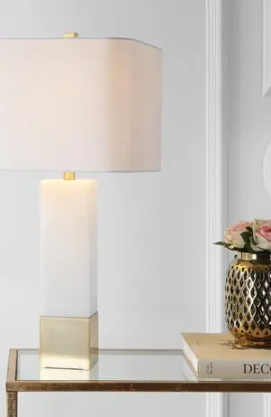 JONATHAN Y Jeffrey Metal/marble Led Table Lamp