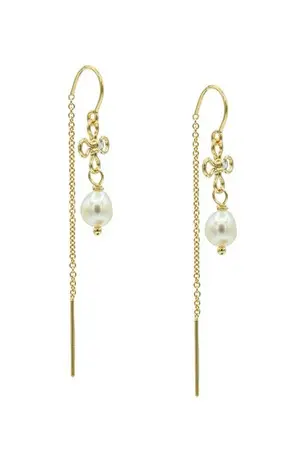 ALBISIA Flower Power Threader Earrings - 14k Gold Filled
