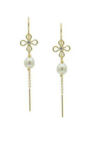 ALBISIA Flower Power Threader Earrings