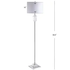 JONATHAN Y Aria Crystal/metal Led Floor Lamp