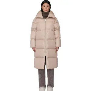 QUARTZ CO. Gisele Long Down Puffer Jacket - Sand Beige