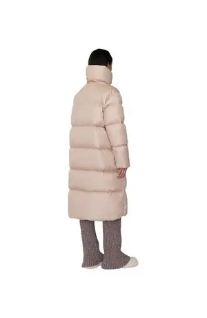 QUARTZ CO. Gisele Long Down Puffer Jacket - Sand Beige