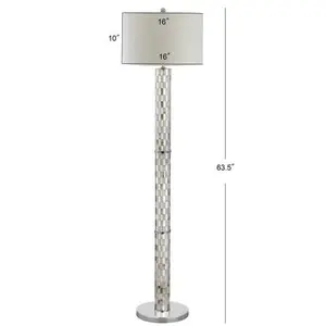 JONATHAN Y Liam Seashell Mosaic Led Floor Lamp