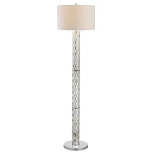 JONATHAN Y Liam Seashell Mosaic Led Floor Lamp