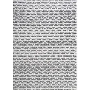 JONATHAN Y Ararat High-low Pile Moroccan Diamond Modern Indoor/outdoor Area Rug - Black/ivory