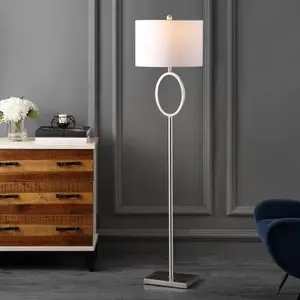 JONATHAN Y April Metal Led Floor Lamp - Nickel