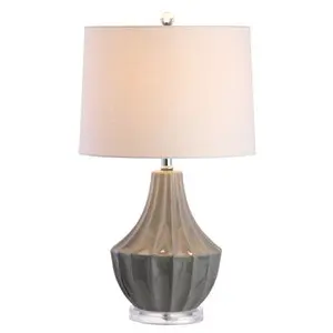 JONATHAN Y Tate Ceramic Led Table Lamp - Gray