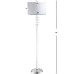 JONATHAN Y Mia Crystal/metal Led Floor Lamp