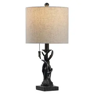 JONATHAN Y Gaston Resin Mini Led Table Lamp - Antique Black