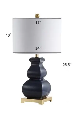 JONATHAN Y Vienna Ceramic Led Table Lamp - Navy