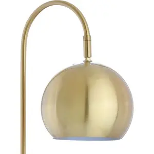 JONATHAN Y Stephen Metal/marble Led Table Lamp - Brass Gold/white