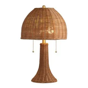 JONATHAN Y Joanie Bohemian Rustic Iron Led Table Lamp Dark Brown/brass Gold