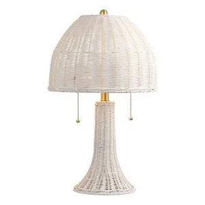 JONATHAN Y Joanie Bohemian Rustic Iron Led Table Lamp White/brass Gold