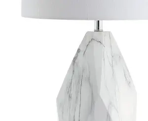 JONATHAN Y Oslo Ceramic Marble/crystal Led Table Lamp