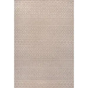 JONATHAN Y Ormond High-low Modern Trellis Geometric Indoor/outdoor Area Rug - Beige/gray