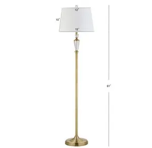 JONATHAN Y Harper Crystal / Metal Led Floor Lamp