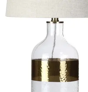JONATHAN Y Stevens Glass Led Table Lamp