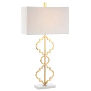 JONATHAN Y Selina Iron Ogee Trellis Modern Led Table Lamp