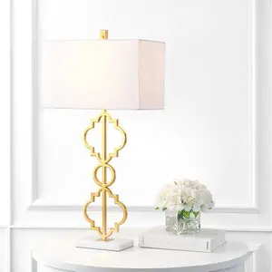JONATHAN Y Selina Iron Ogee Trellis Modern Led Table Lamp