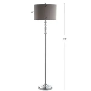 JONATHAN Y Layla Crystal / Metal Led Floor Lamp