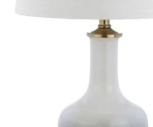 JONATHAN Y Gradient Ceramic/brass Led Table Lamp - White/gray