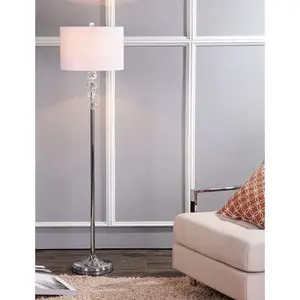 JONATHAN Y Aubrey Crystal / Metal Led Floor Lamp - Clear/chrome