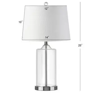 JONATHAN Y Walsh Glass Led Table Lamp