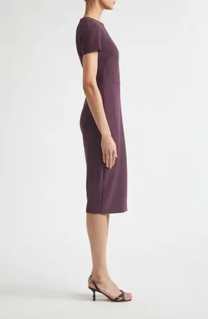 Victoria Beckham Stretch Crepe Sheath Dress - Fig