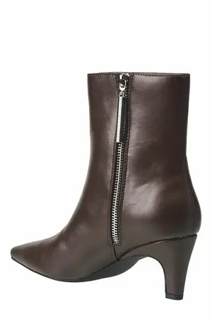 French Connection Alex Kitten Heel Ankle Boot - Chocolate