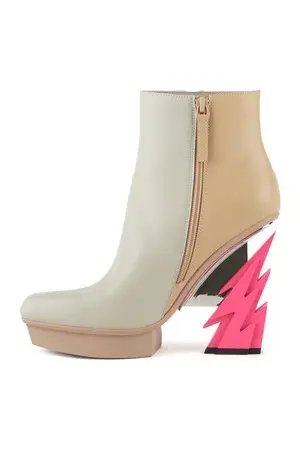 United Nude Glam Square Boot - Chalk