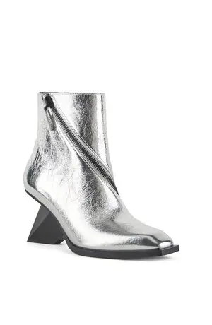 United Nude Rockit Zip Bootie - Silver