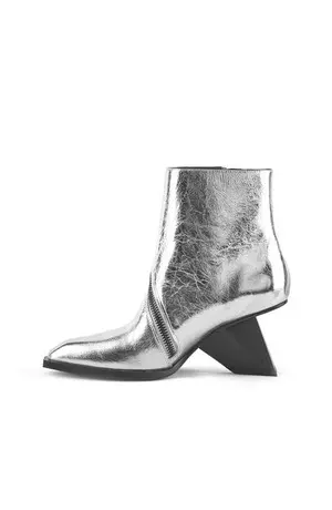 United Nude Rockit Zip Bootie - Silver