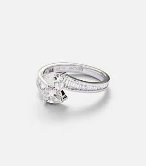 ANITA KO Saturn 18kt White Gold Ring With Diamonds - Silver