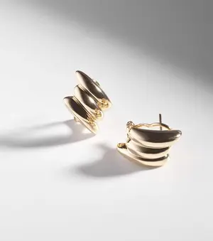 ANITA KO Clair Small 18kt Yellow Earrings
