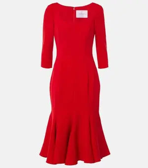 Carolina Herrera Crepe Midi Dress