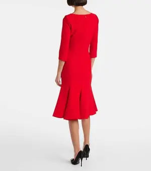 Carolina Herrera Crepe Midi Dress