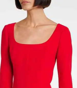 Carolina Herrera Crepe Midi Dress